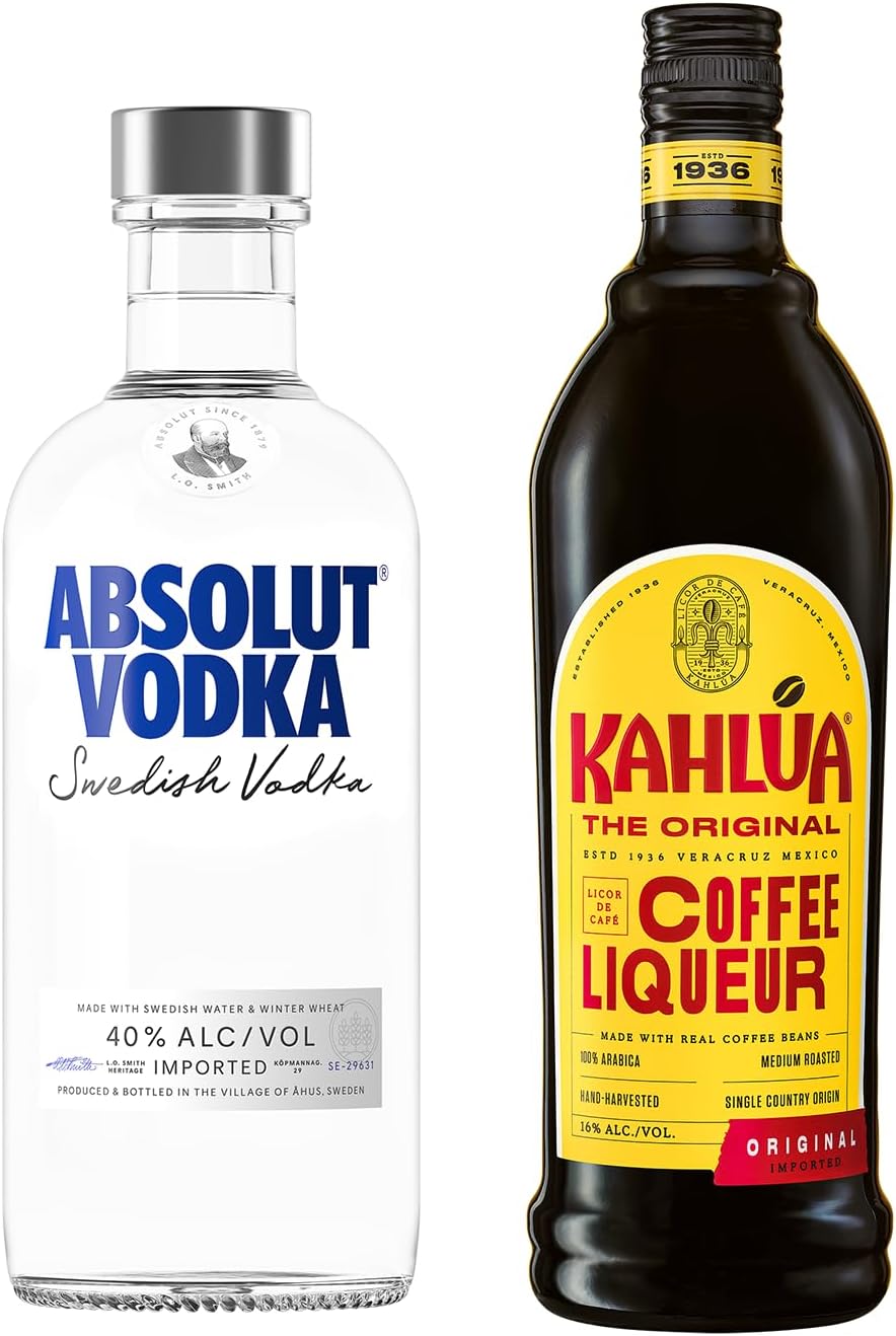 ABSOLUT VODKA Original + KAHLUA Liqueur de café, 70cl - Bases cocktails ...