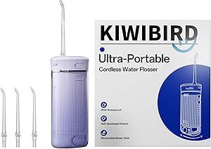 Amazon.com: KIWIBIRD Mini Water Flosser for Travel, Ultra-Portable Cordless Oral Irrigator with ...