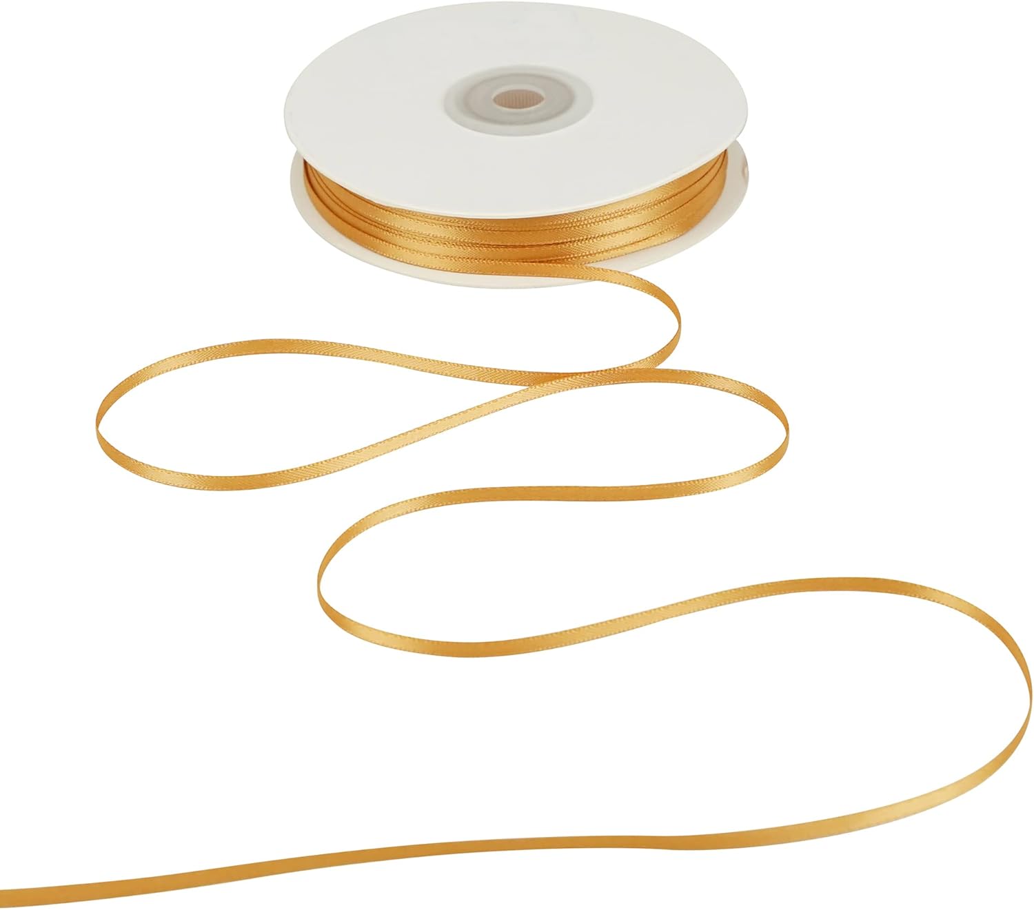 Amazon.com: HUIHUANG 1/8 inch Satin Gold Ribbon - 100 Yards Roll ...