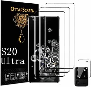 Amazon.com: Galaxy S20 Ultra Screen Protector 【3+1 Pack】With Camera Lens Protector, Compatible ...