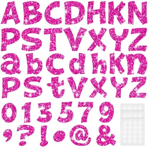 Amazon.com: Colarr 216 Pcs Glitter Bulletin Board Letters for Classroom ...