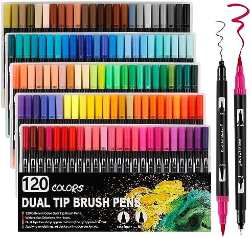 GC QUILL 100 Farben Stifte Set, Pinselstift Set Fasermaler ...