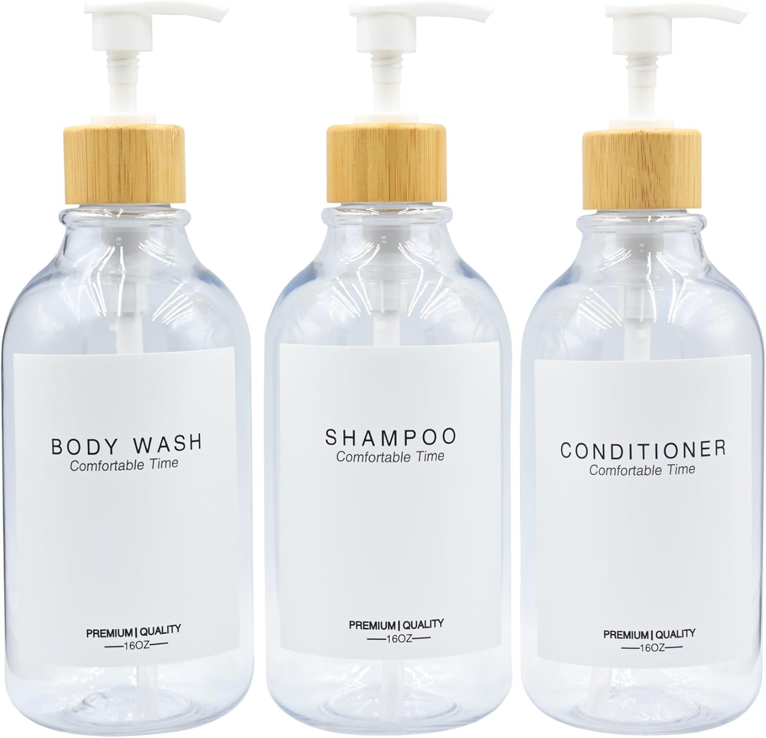 Amazon.com: Shampoo and Conditioner Bottles, Apothecary Dispenser ...