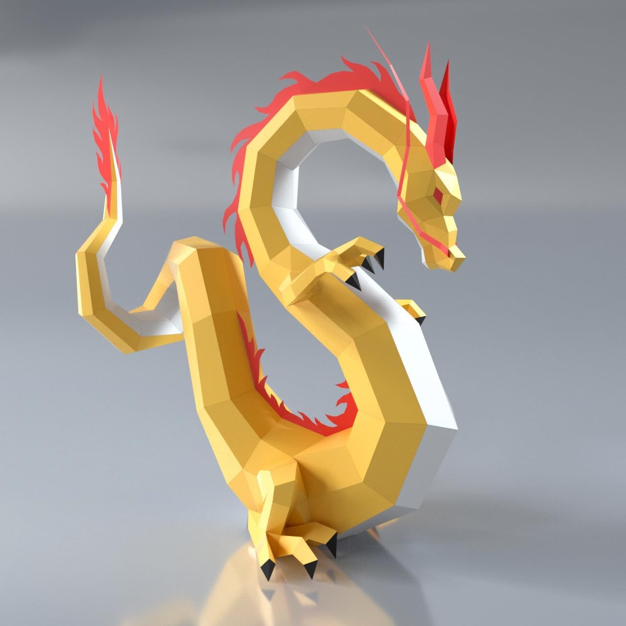 Dragon PaperCraft,Paper Sculpture Kit,Origami Panda,3D Paper Craft Kit ...