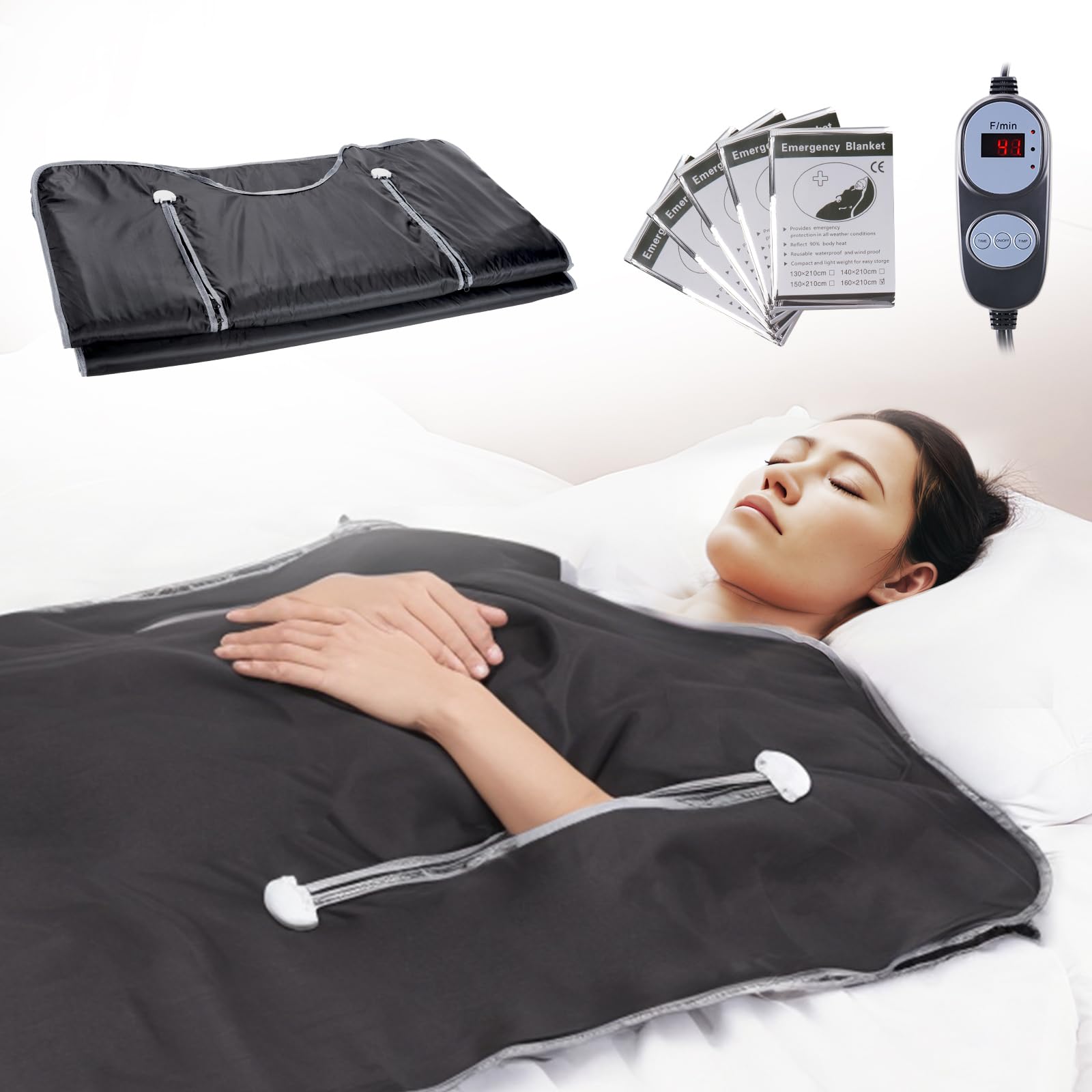 Amazon.com : VEVOR Sauna Blanket for Detoxification, Portable Far ...