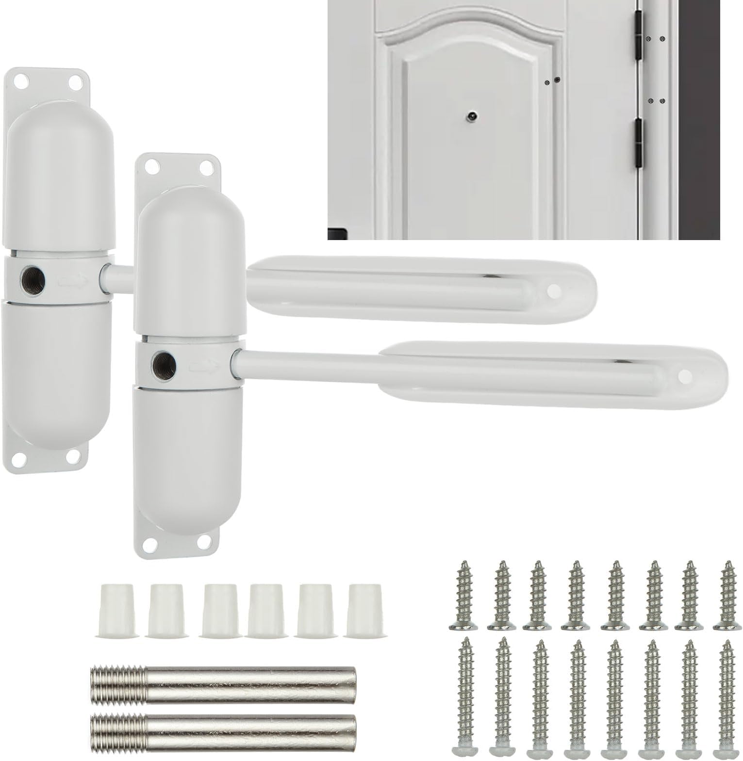 2PCS Automatic Door Closer Safety Spring Door Closers, 4-1/2 ...