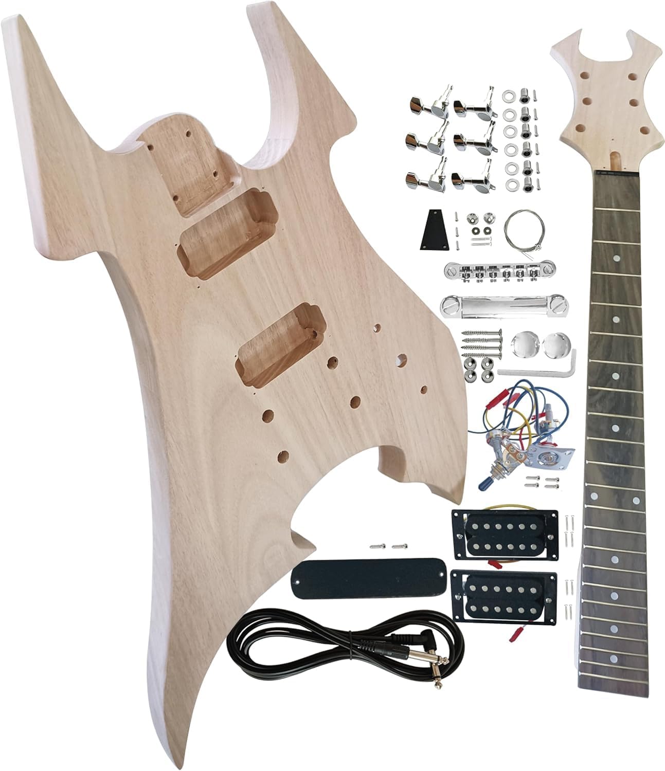 sdwutong DIY Electric Guitar Kits with Mahogany Body and Mahogany Neck ...