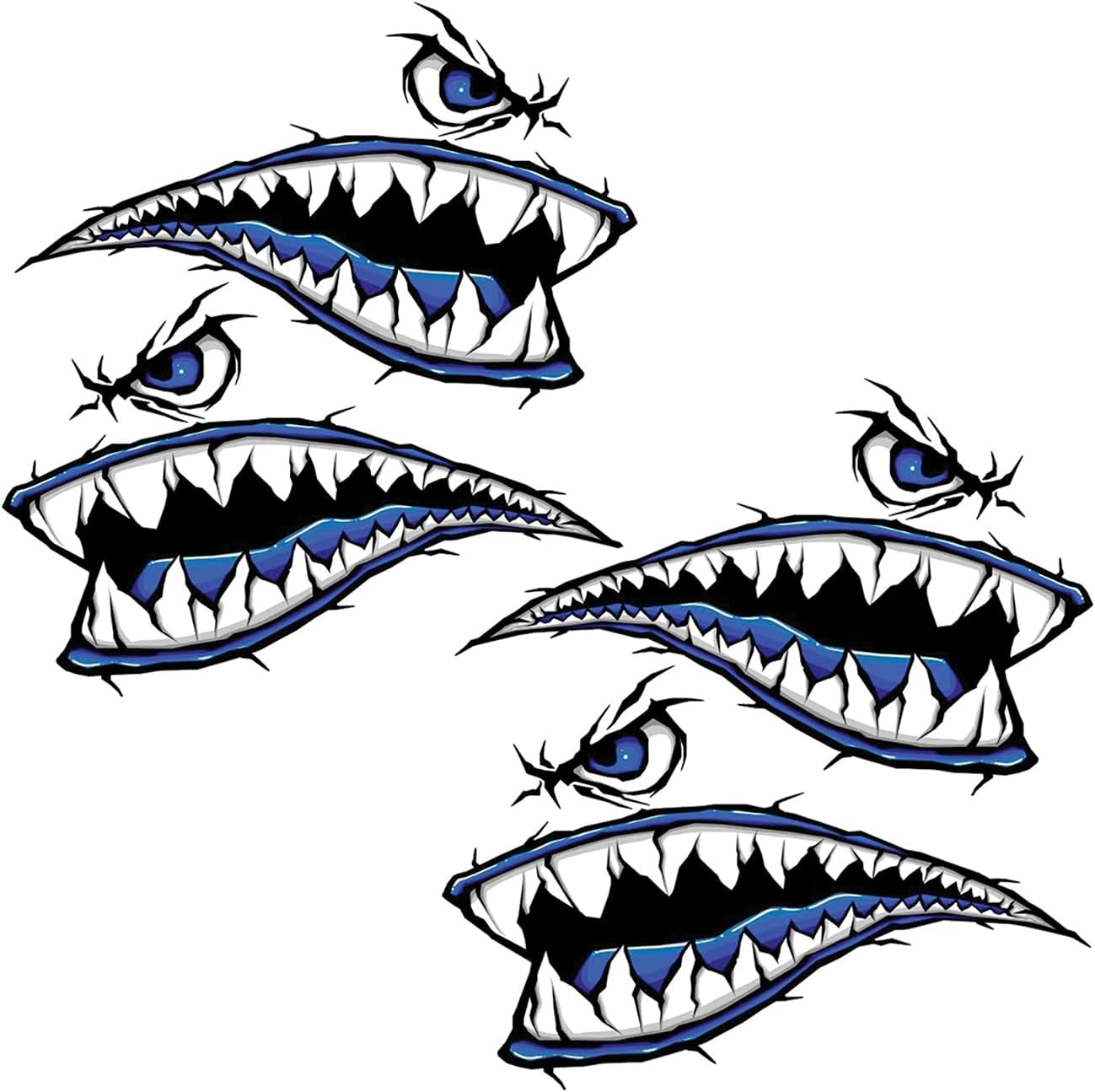 Amazon.com: COLIBYOU Flying Tigers Shark Teeth Decal Sticker 1.5" T X 3 ...