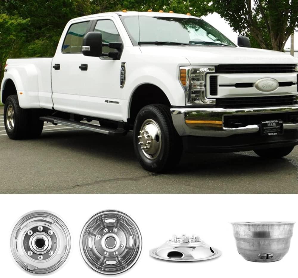 Amazon.com: JIUXI 17 Inch 8 Lugs 4 Hand Holes Polished Stainless Steel ...