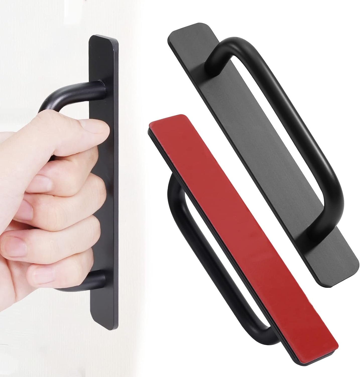 2 Pcs Self-Stick Instant Door Handle Kitchen Cabinet Handles, Drawer ...
