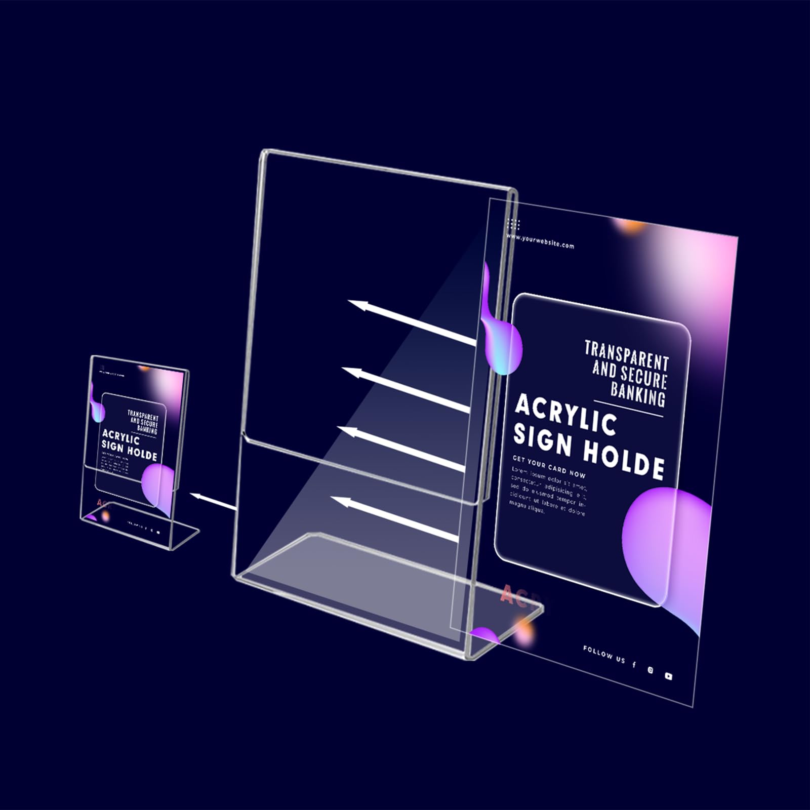 Snapklik.com : 10 Pcs Acrylic Sign Holder 8.5 11inch, Slanted Back Sign ...