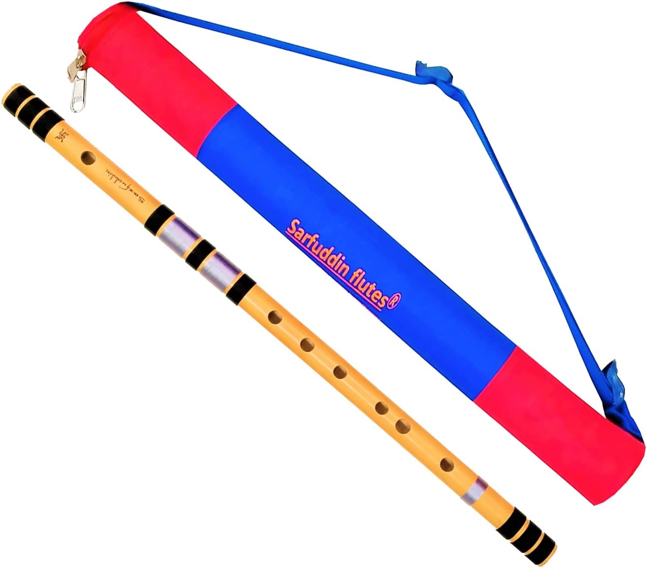 Sarfuddin Flutes A Sharp Base Right Hand 22 Inches Bamboo Flute Bansuri ...