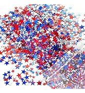 Amazon.com: 60g/2.1oz Patriotic Star Confetti - Bulk Red, White, and ...