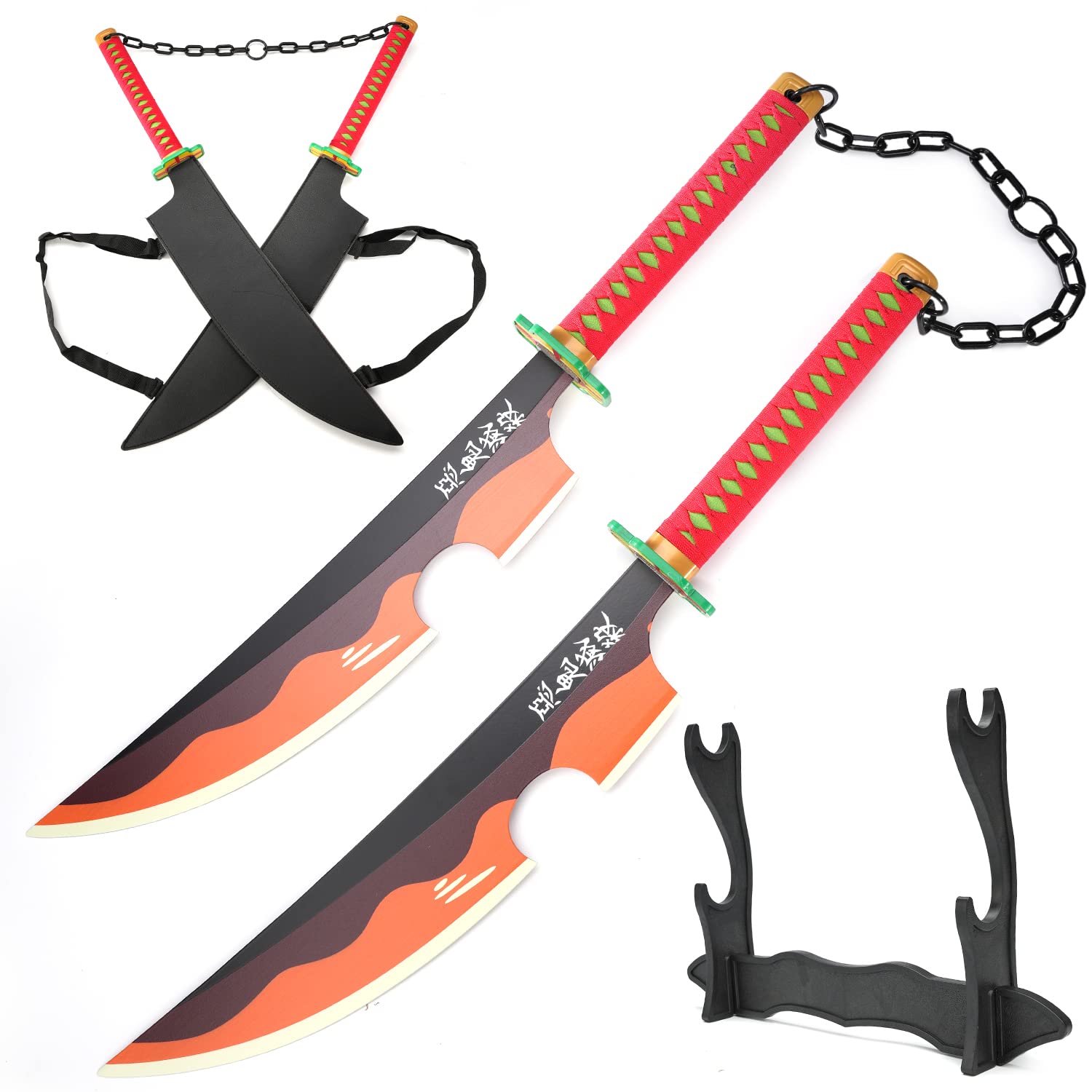 Cold Blade Carbon Steel Demon Slayer Sword, 31 Inches Two Tengen Uzui ...