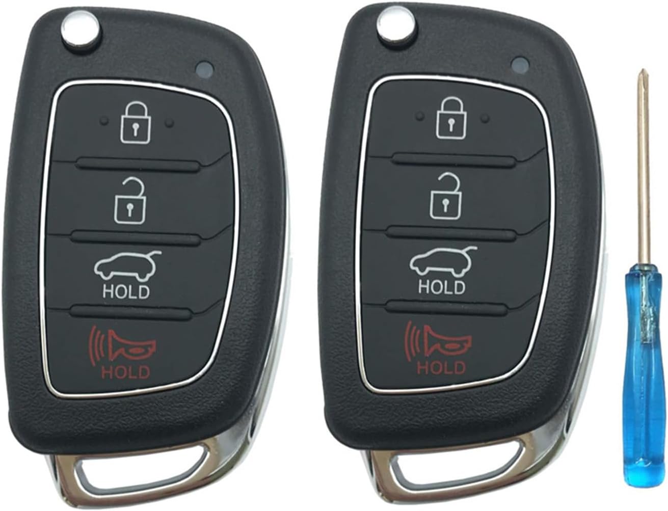 Amazon.com: 2PCS Replacement Keyless Entry Flip Folding Key Fob Case ...