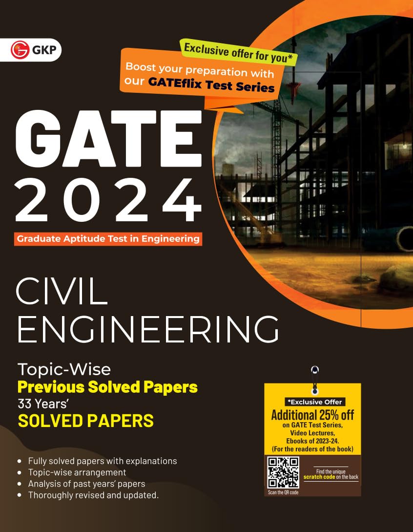 GATE 2024 : Civil Engineering - 33 Years' Topic Wise Previous Solved ...