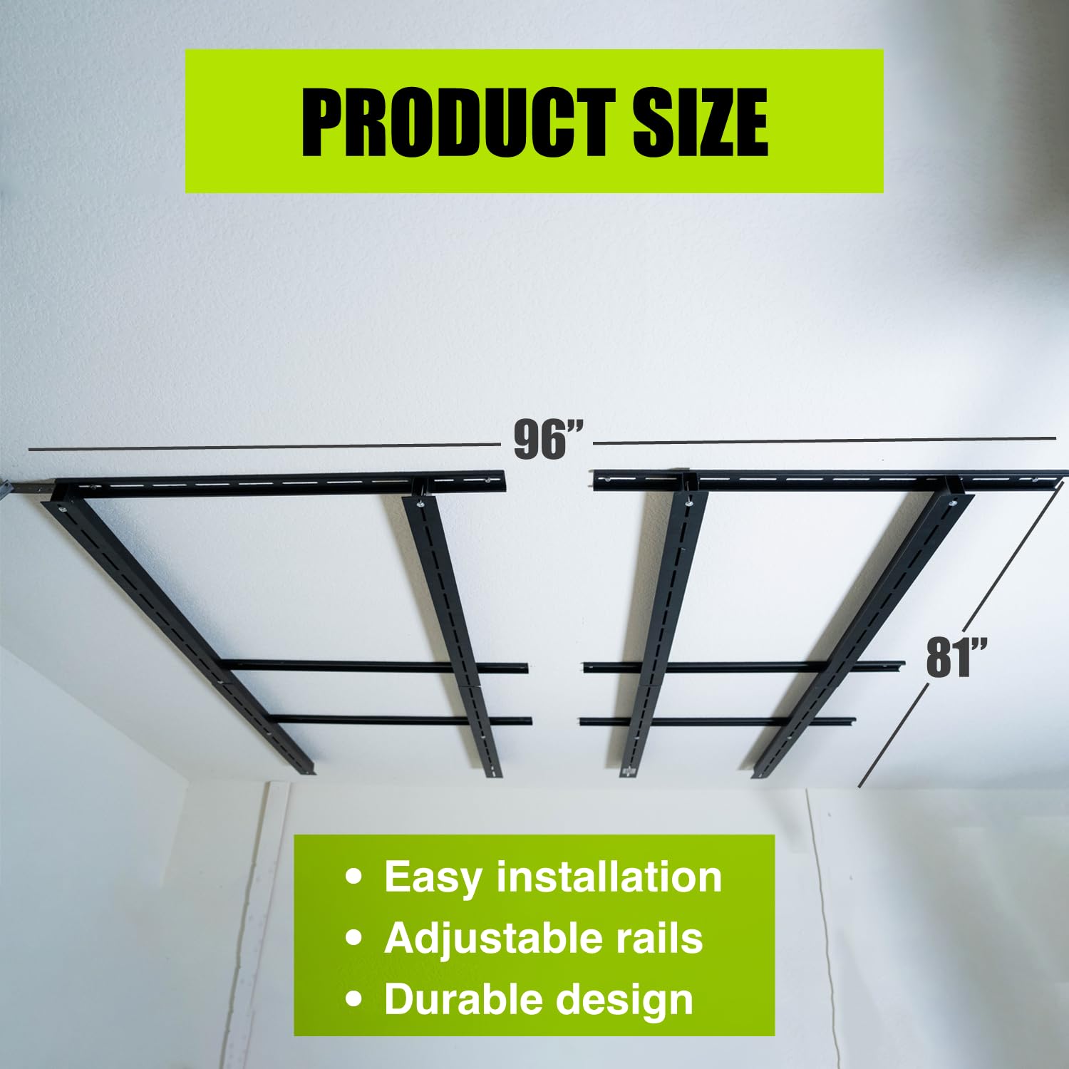 Snapklik.com : GARAGE STORAGE TOTE SLIDE RACK Overhead Tote Storage ...