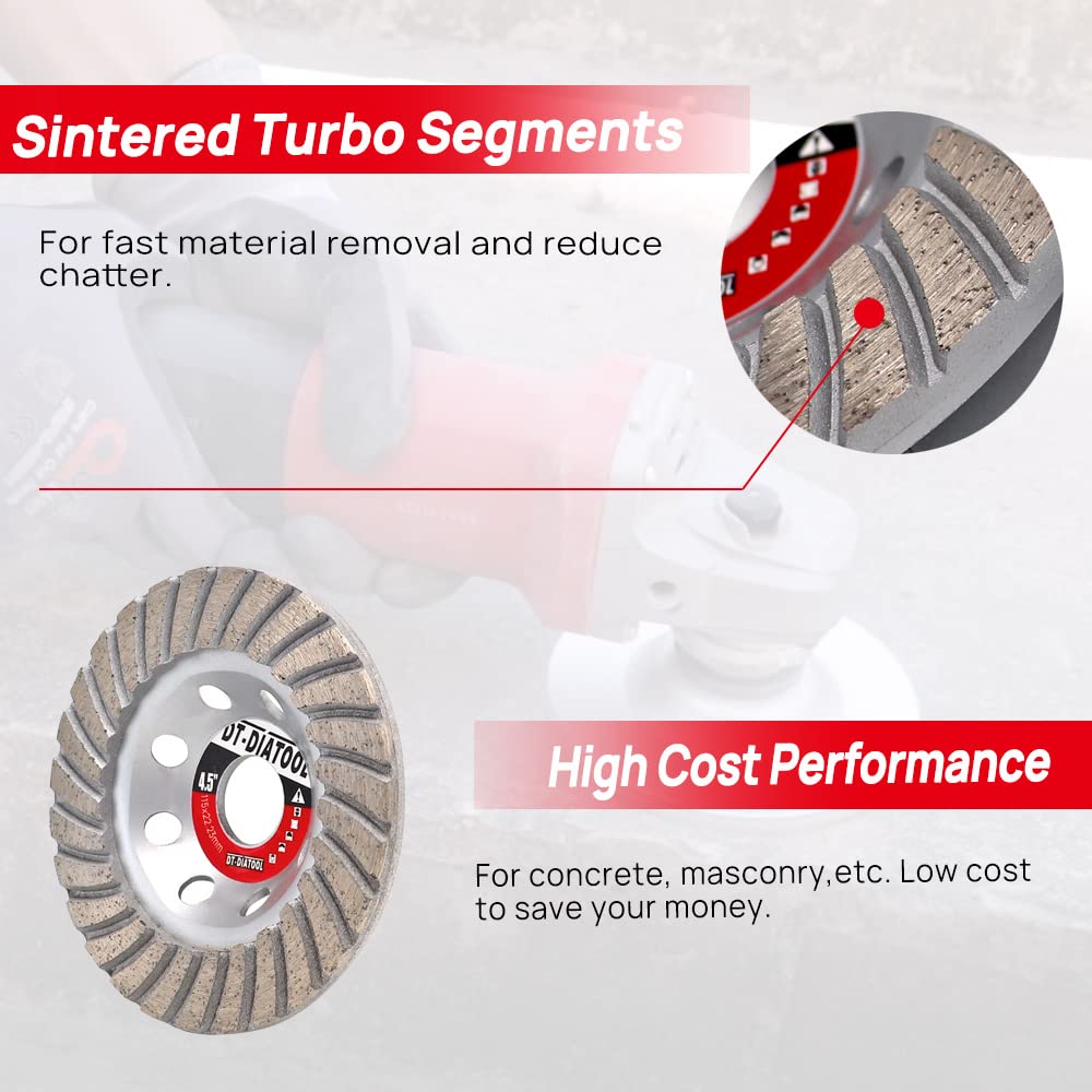 Snapklik.com : Diamond Grinding Wheel 4-1/2 Inch Inch For Concrete ...