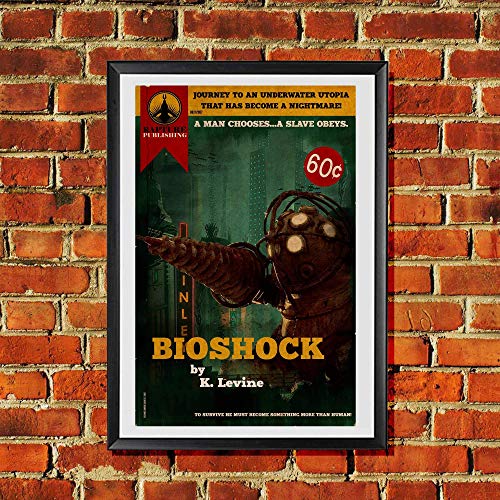 Amazon.com: Bioshock Pulp Book Cover Poster Rapture Original Art Print ...