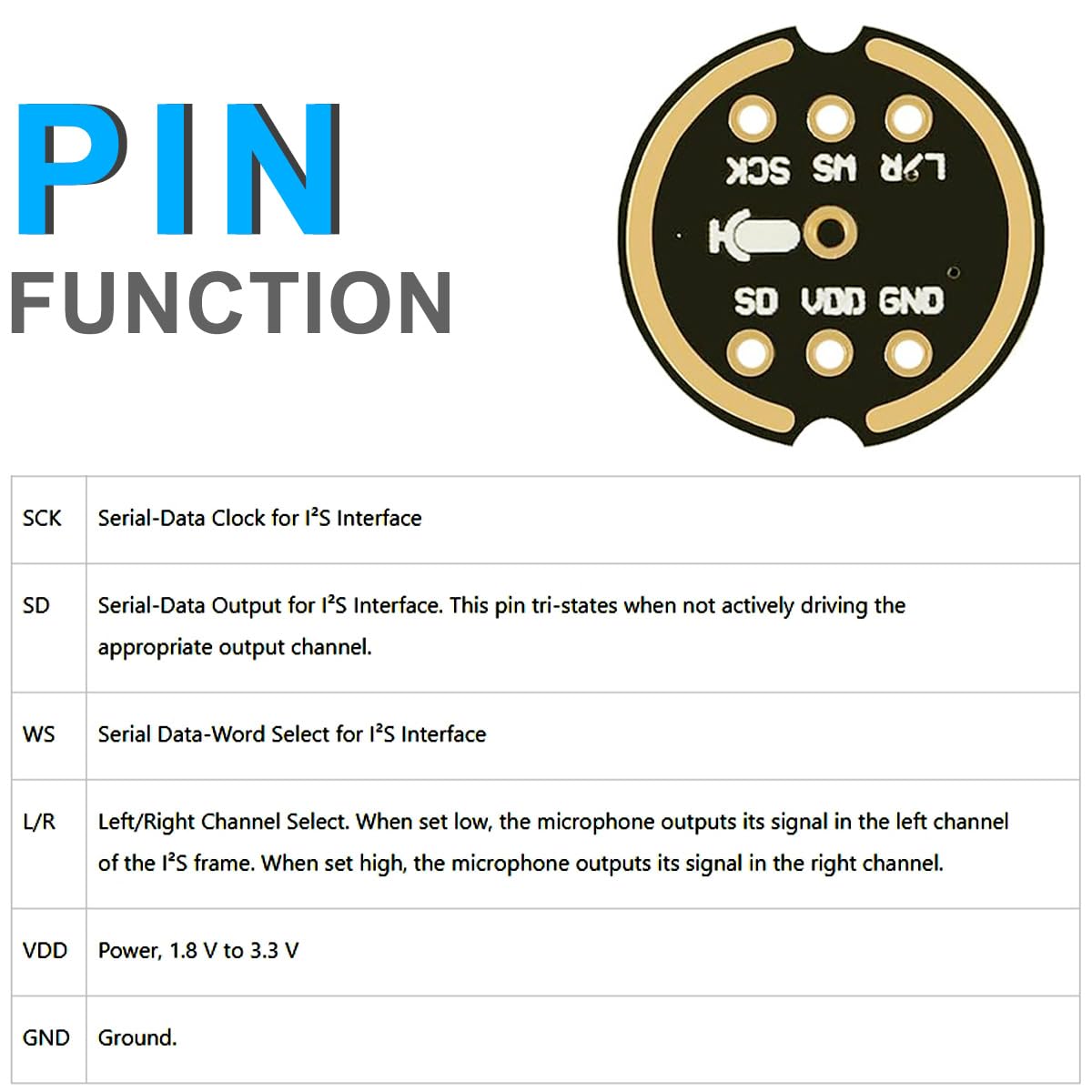 Snapklik.com : DAOKAI INMP441 Omnidirectional Microphone Module I2S ...