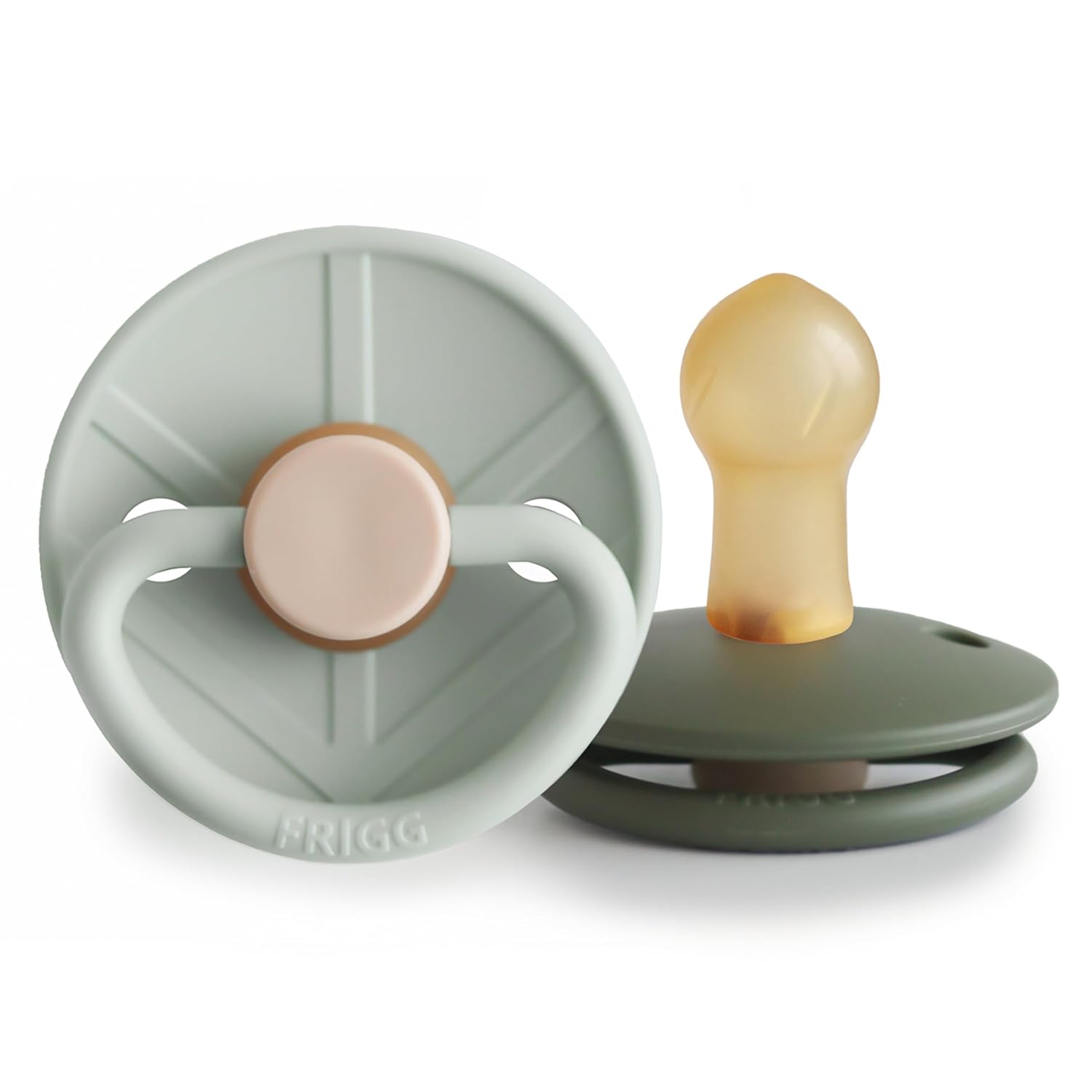 Amazon.com : FRIGG Little Viking Natural Rubber Baby Pacifier 2-Pack ...