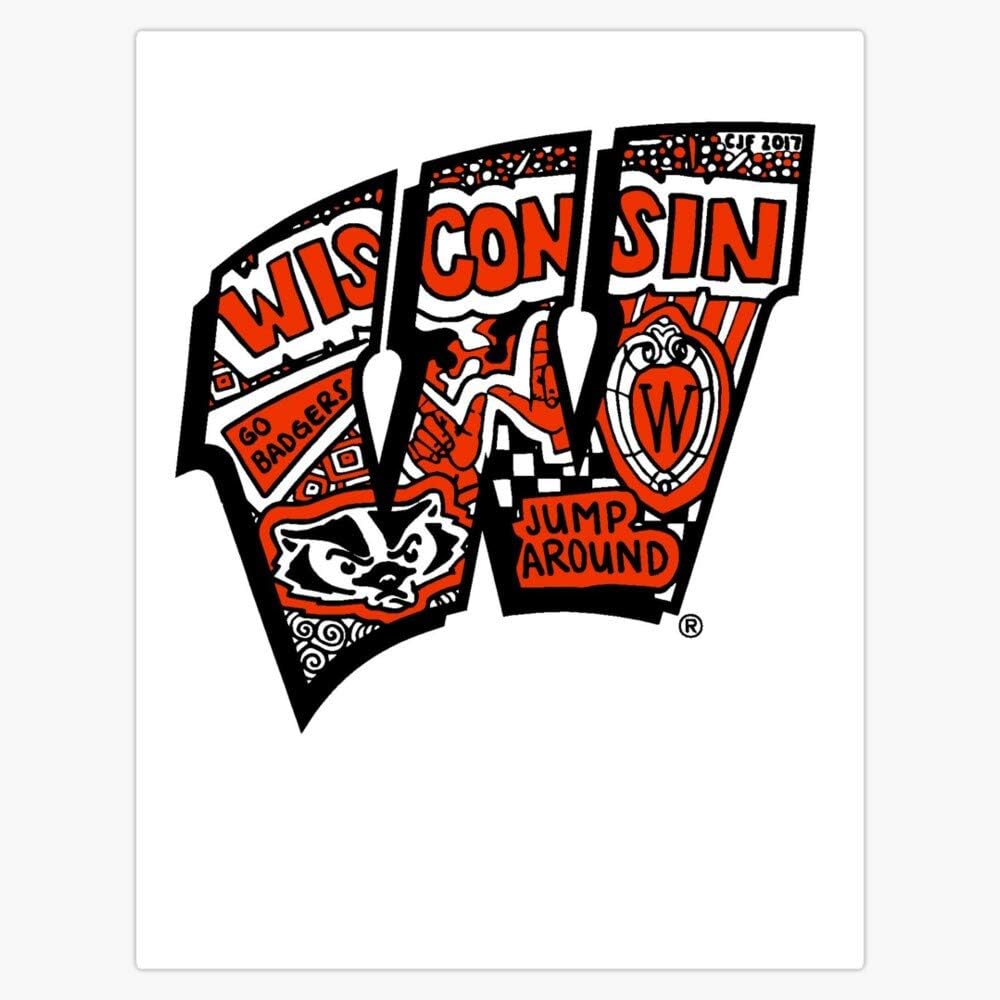 Amazon.com - Wisconsin Vinyl Waterproof Sticker Decal Car Laptop Wall ...