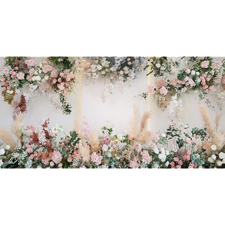 Amazon.com: Yeele 15x8ft Wedding Backdrop for Photography Pink White ...
