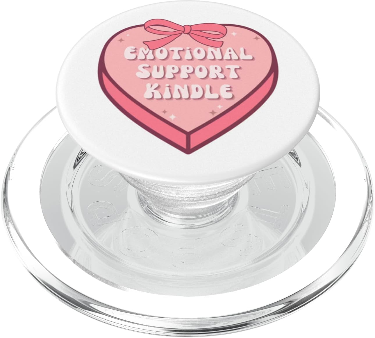 Amazon.com: Emotional Support Kindle Skeleton Heart Bones Love Reading PopSockets MagSafe ...