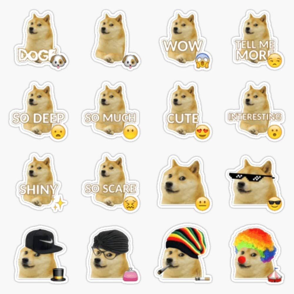 Amazon.com - Shiba Inu Doge Memes Sticker Vinyl Bumper Sticker Decal ...