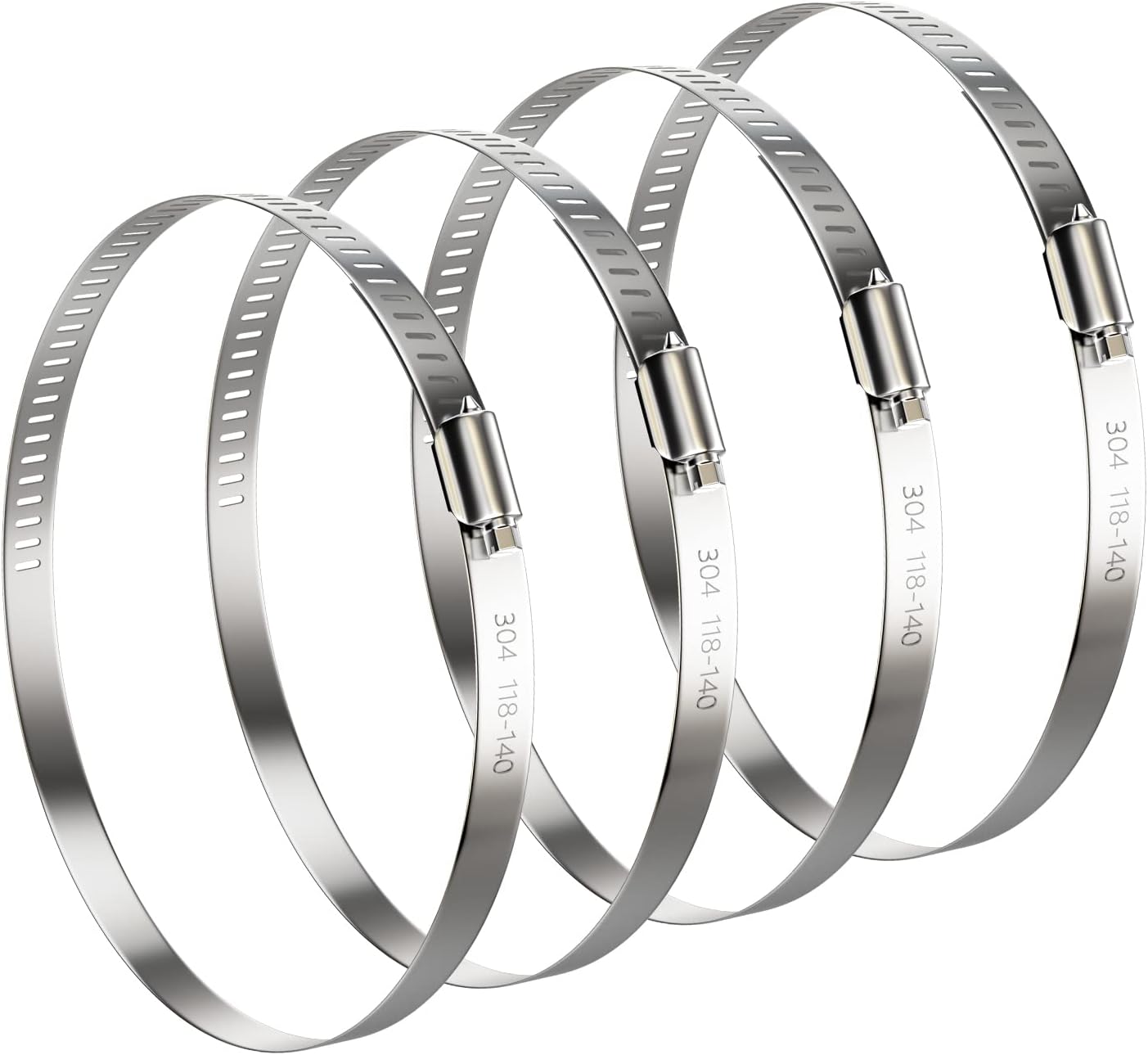 Amazon.com: InduSKY 6Pcs 4 inch 5 inch 6 inch Hose Clamp Set 304 ...