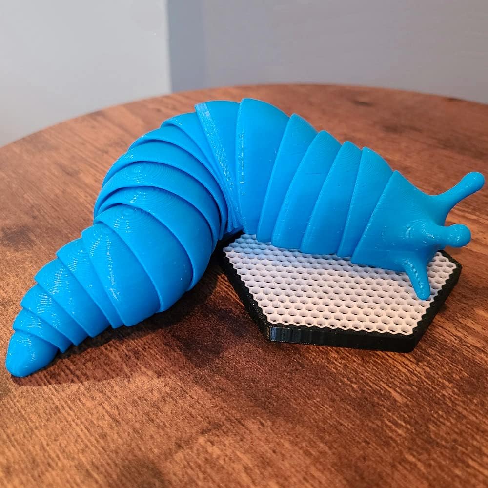 Fidget Slug Toy 3D Printed Articulated Slug Fidget Toy Funny Flexible ...