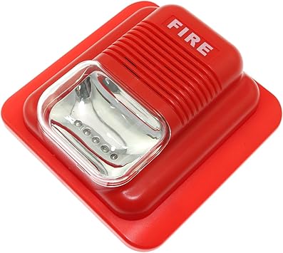 Amazon.com: Maxmoral Fire Alarm Fire Sound and Light Alarm 12/24V DC ...