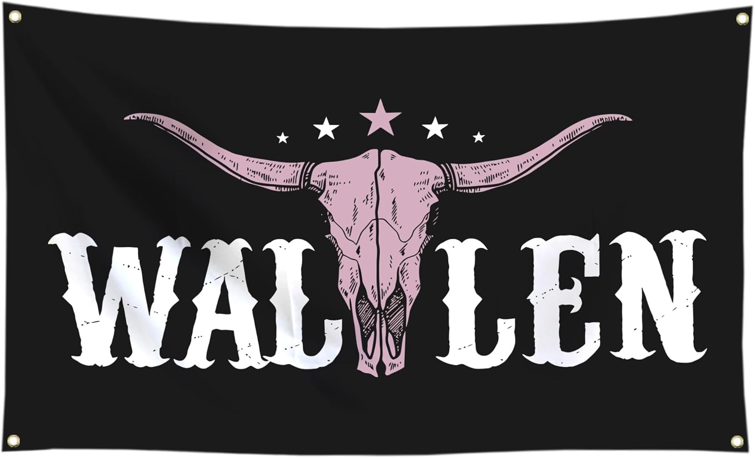 Amazon.com : Wallen Western Pink Bull Skull American Flag - Funny Man ...