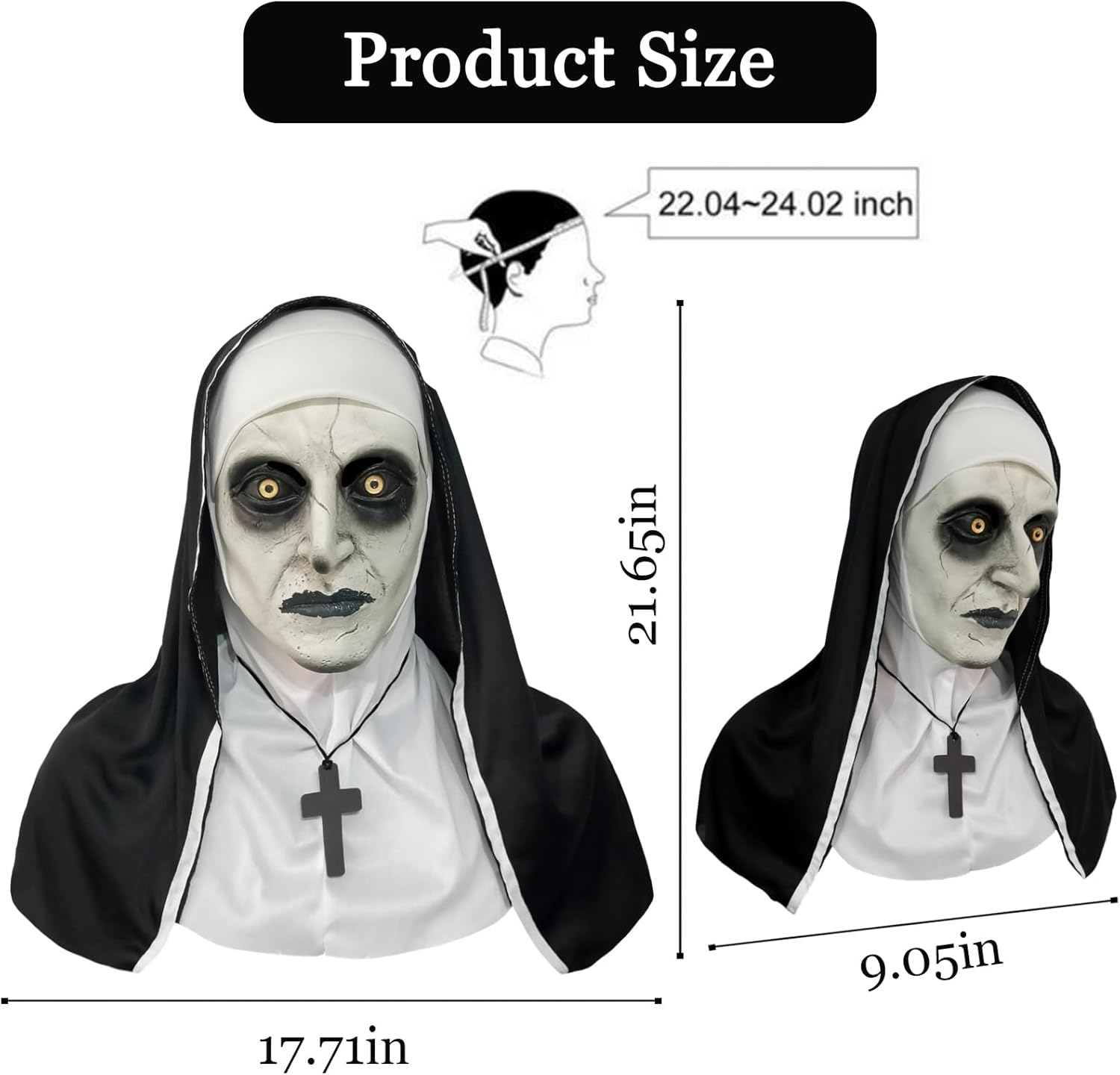 Scary Nun Latex Mask - Halloween Party Horror Nun Philippines | Ubuy