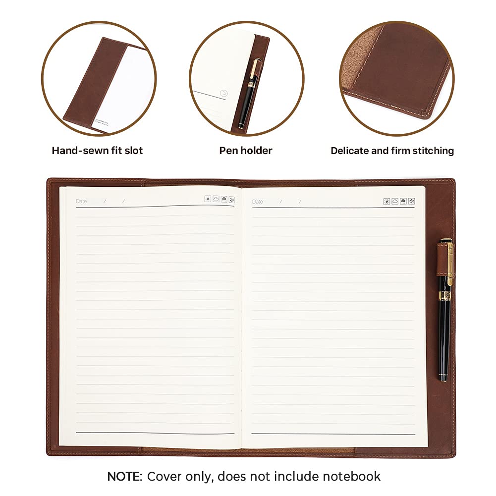 Snapklik.com : B5 Leather Notebook Cover, B5 Genuine Leather Journal ...