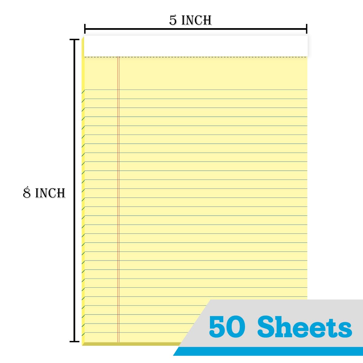 Snapklik.com : KAISA 5"x8" Legal Pads 5x8 Inch Writing Pads Narrow ...