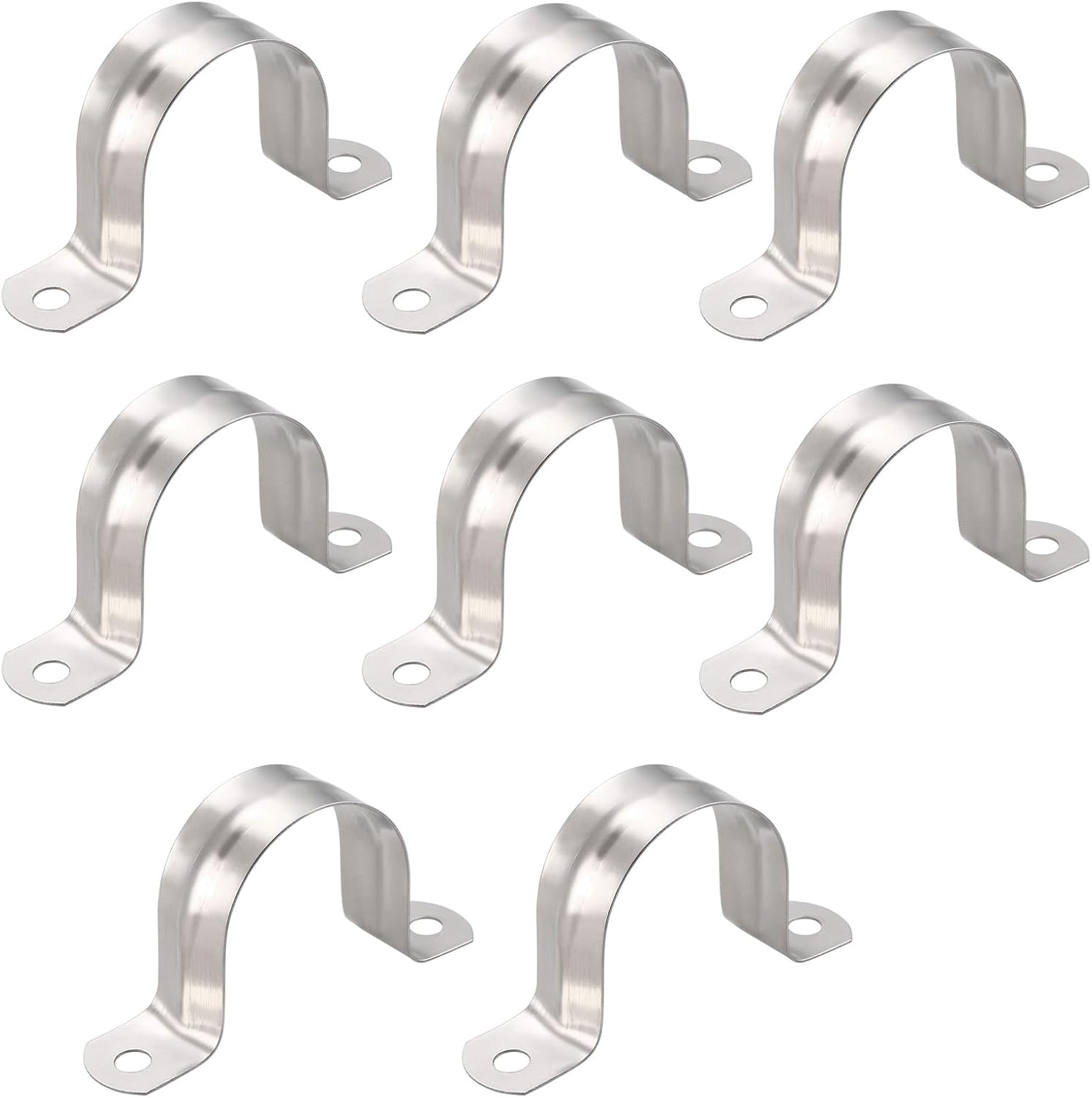 TA-VIGOR 8Pcs 35mm(1.4") Rigid Pipe Strap, 2 Holes 304 Stainless Steel ...