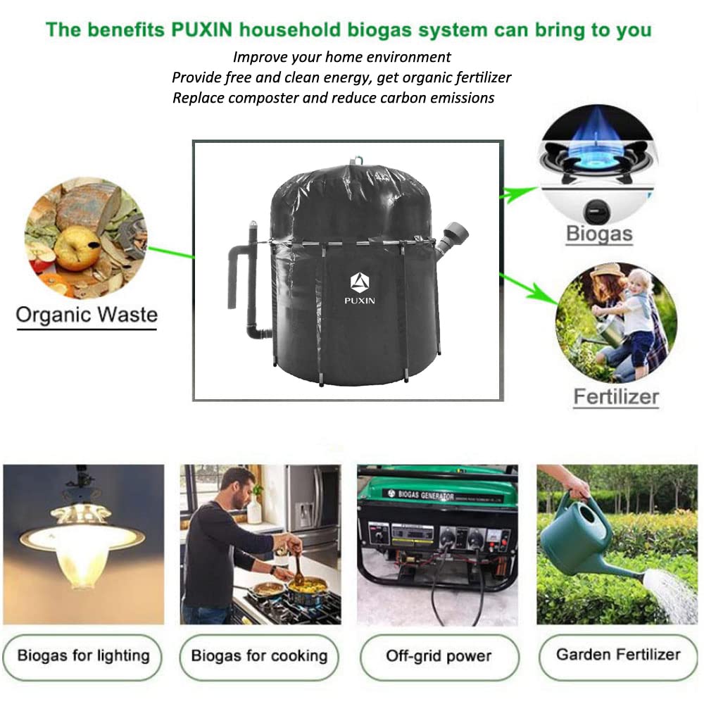 Buy PUXIN Flexible Soft PVC Biogas System Small Home Backyard ...