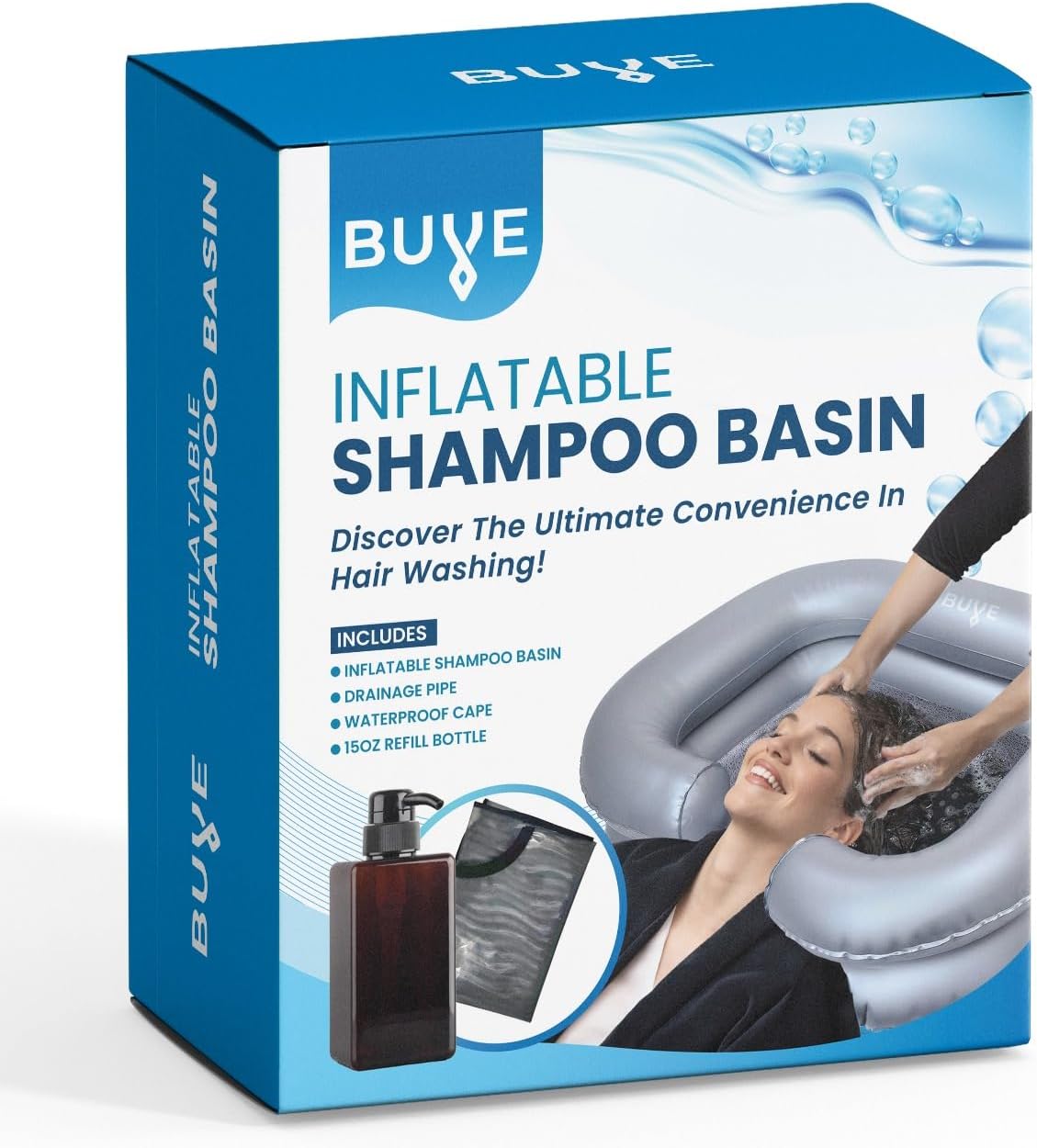 Amazon.com: Inflatable Shampoo Basin Kit - Bedside Hair Wash Tub ...