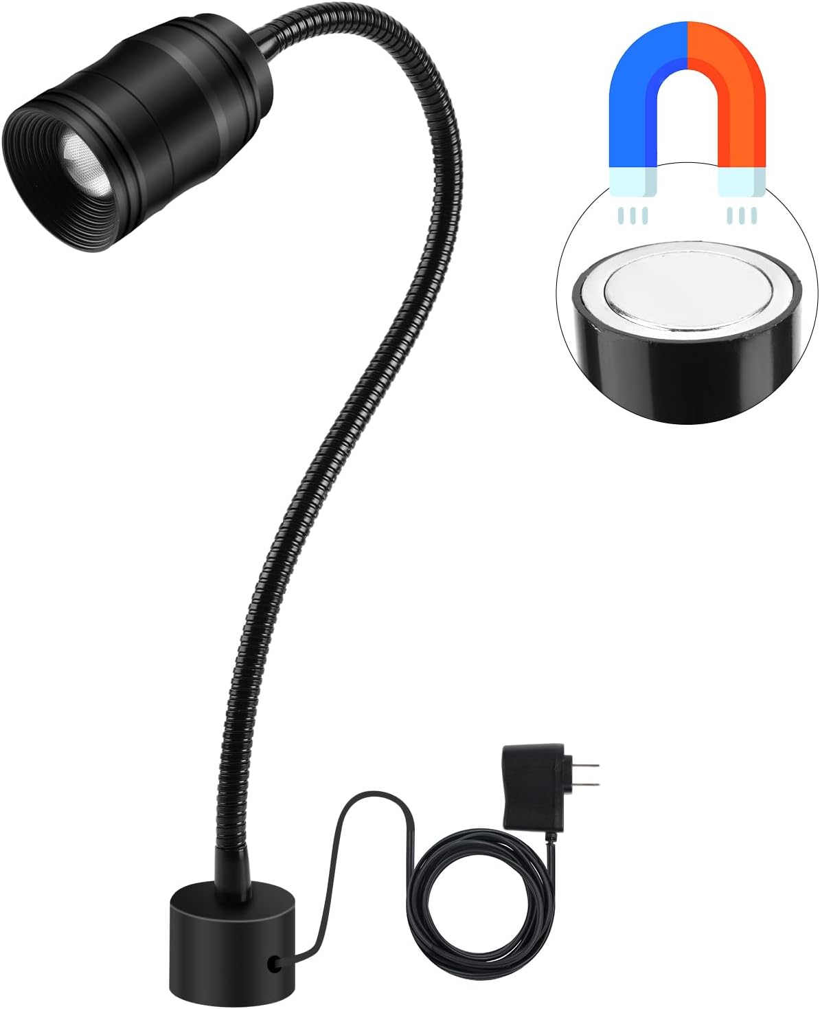 Deeffe 12W Magnetic Base LED Work Light, Magnet Shop Lamps with ...