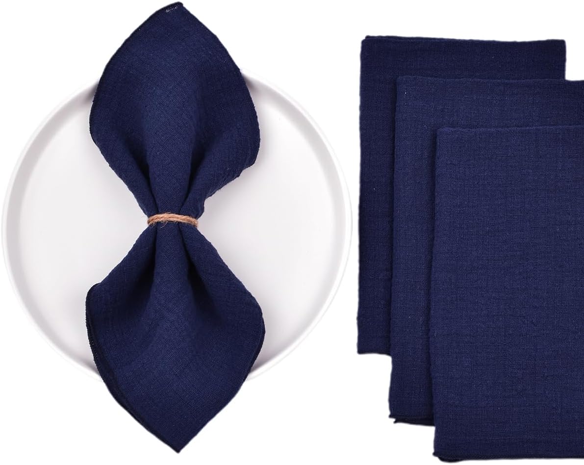 Amazon.com: Joanlody Handmade Cloth Napkins Rustic Cotton Linen Napkins ...