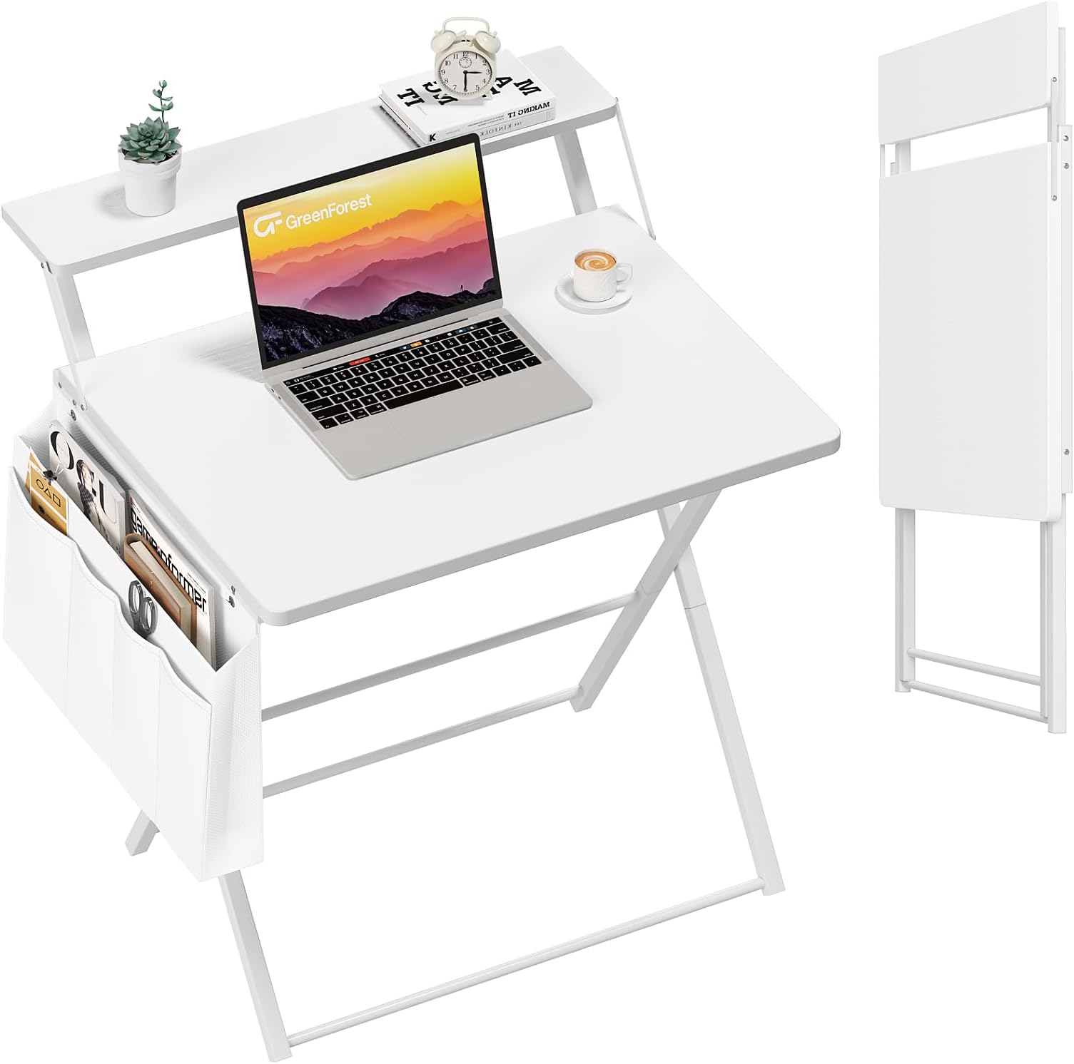 Amazon.com: Goodliest Adjustable Height Mobile Computer Desk for Small ...