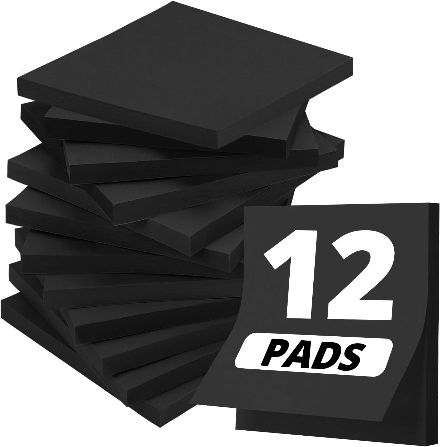 Amazon.com : Black Sticky Notes, 6 Pads, 3 X 3 Inch, 100 Sheets/Pad ...