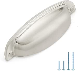 5 Pack 3-3/4" Drawer Pulls Brushed Nickel Cabinet Pulls Drawer Handles ...