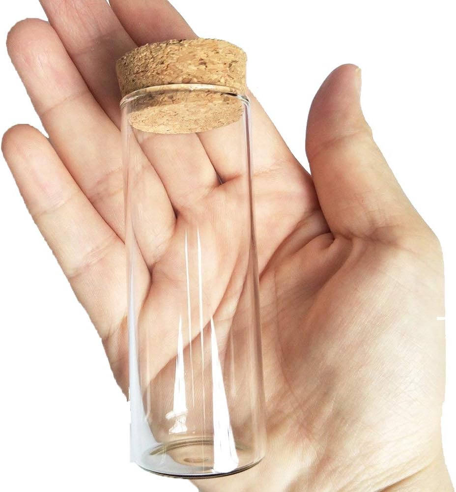 Amazon.com: Luo House 10pcs 40ml Small Mini Glass bottles Vials Jars ...