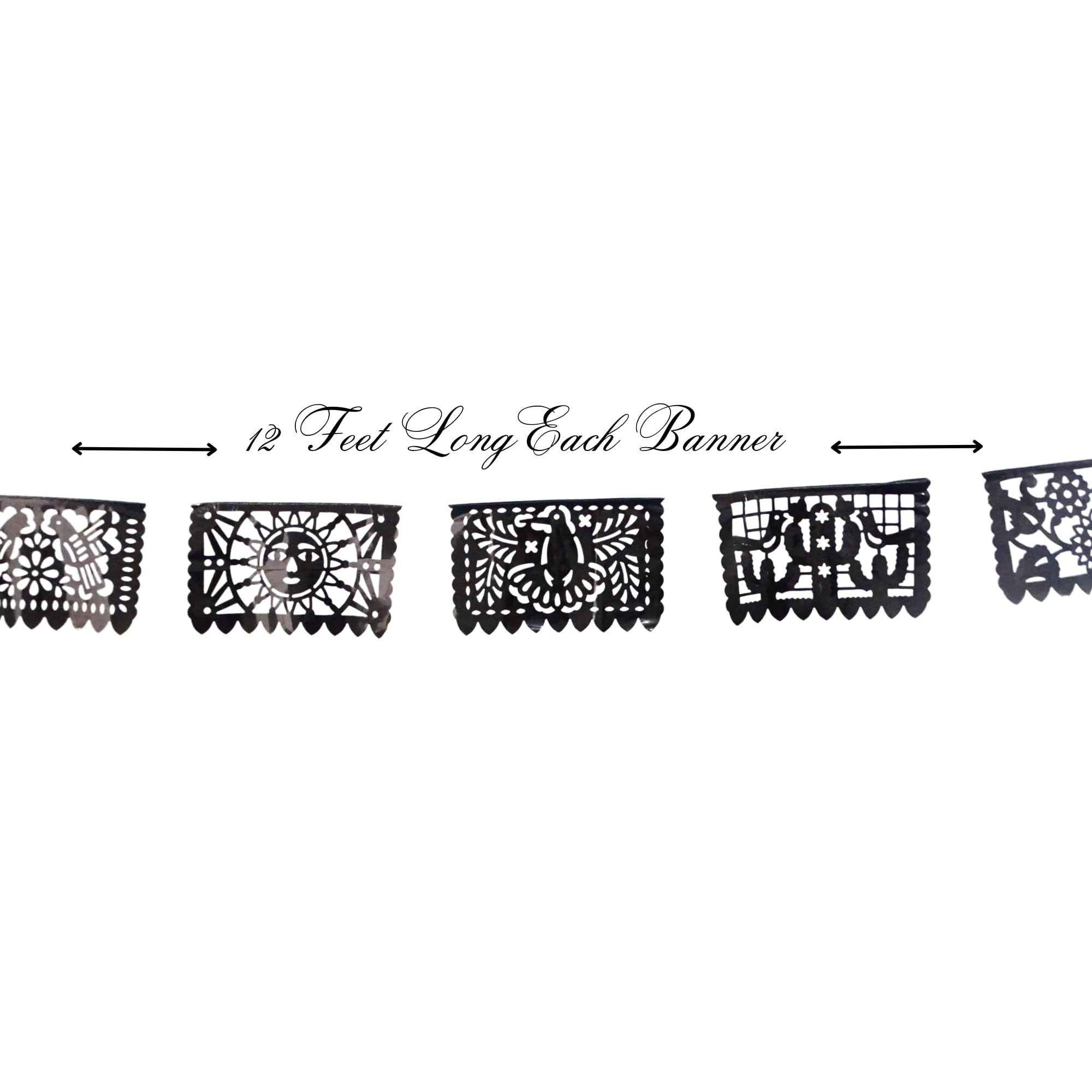 Papel Picado Clip Art Black And White Free Vector | Hand Drawn Papel