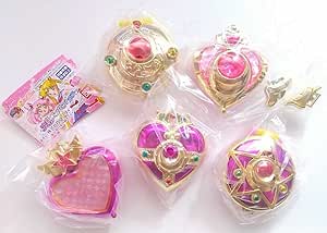 Amazon.co.jp: Gachapon Sailor Moon Compact Mirror, Set of 5 Types ...
