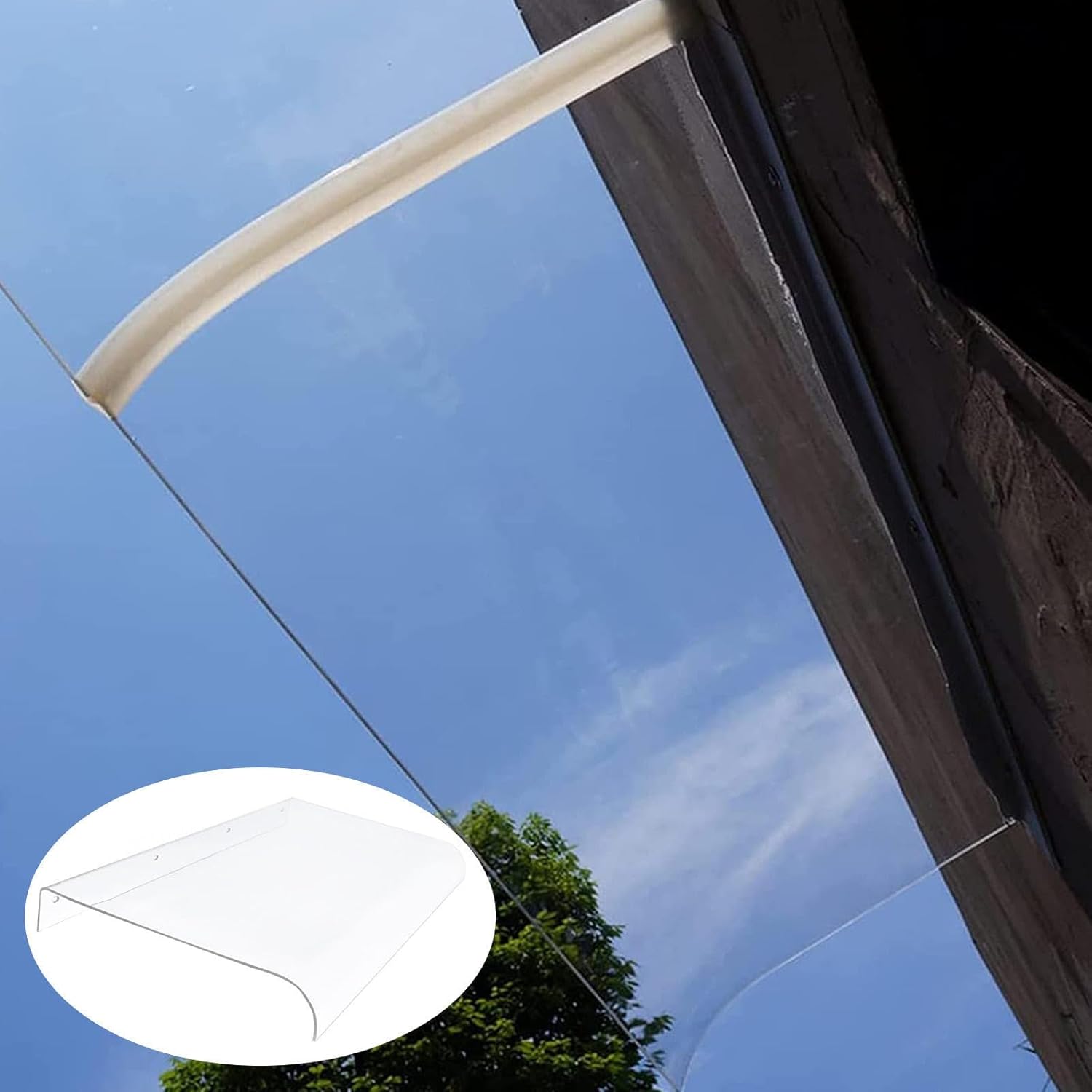 Tenda da sole invisibile in policarbonato da 1 pezzo - Riparo ...