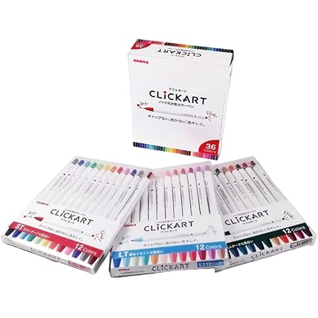 Amazon.com: Zebra Clickart Water-based Pen All Colors 36 Colors Set ...