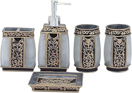Amazon.com: LUANT Creative Bath Ensemble, 5 Piece Bathroom Accessories ...